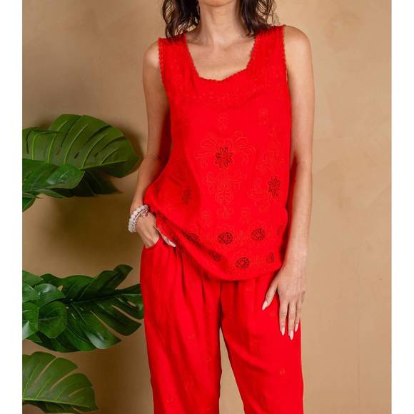 paparazzi | Tops | New Paparazzi Viscose Tank Top In Red | Poshmark